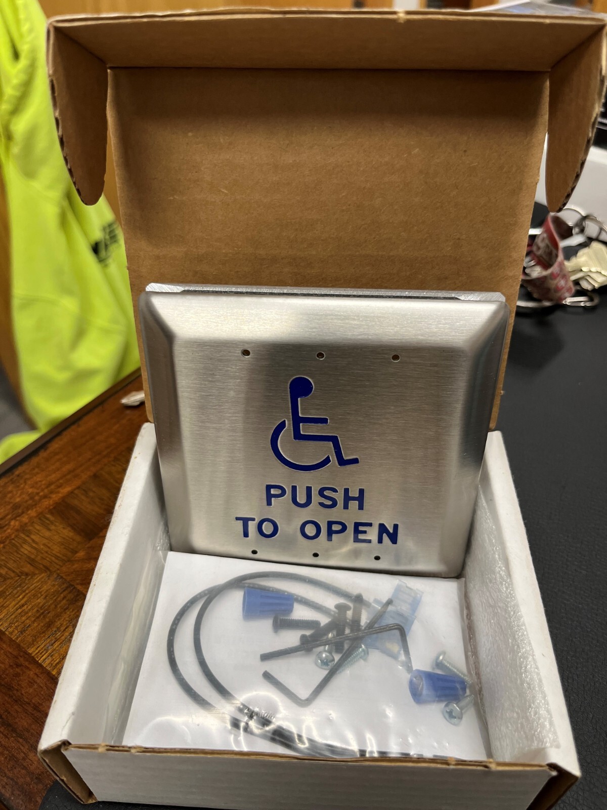 CURRAN ENGINEERING CE-635-S-FM 4-1/2” SQUARE HANDICAPPED PUSH PLATE ...