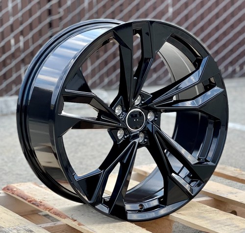19X8.5 5x112 +32 Gloss BLACK WHEELS FITS AUDI A4 A5 A6 A7 S4 S5 Q3 Q5 ...