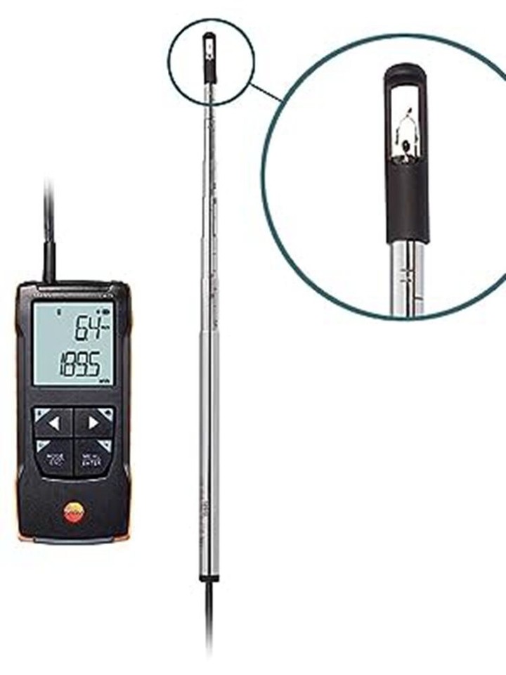 Testo 425 Anemometer with Telescopic Probe – Hot Wire Anemometer ...