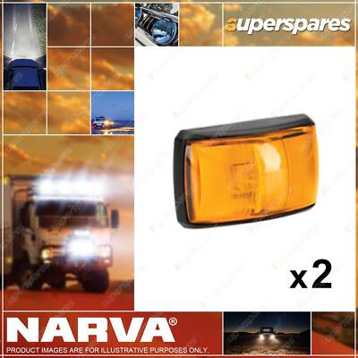 2 x Narva 10-33 Volt LED Side Direction Indicator Lamps Amber with ...