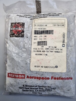 Cherrymax Blind Rivet CR3253-5-06 TEXTRON Aerospace Fasteners x 100 | eBay