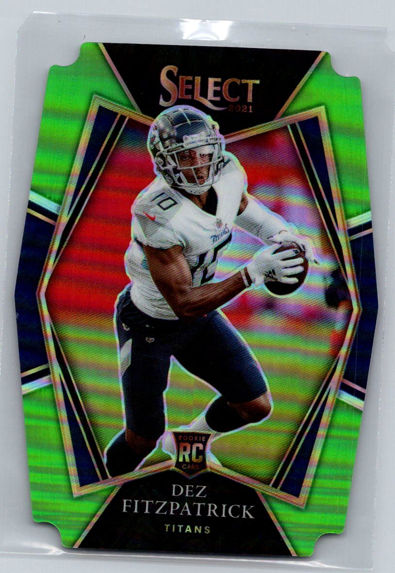 2021 Panini Select #172 Dez Fitzpatrick Green Die Cut 310/349 RC TITANS ...