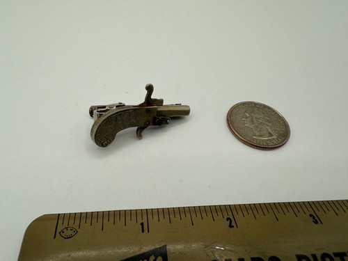 Vintage Miniature Toy Cap Gun 2MM Pinfire Tie Clip - Chadwick Japan ...