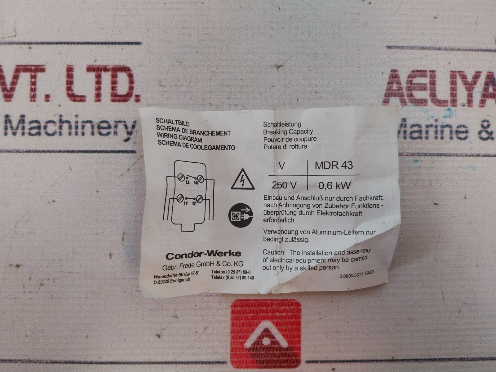 Condor MDR 43/3 Compressor Pressure Switch 0.5-3 Bar | eBay