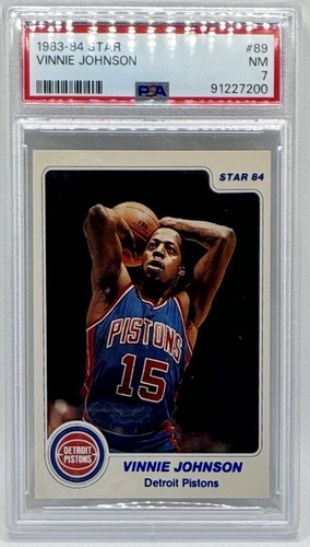 1984 Star #89 Vinnie Johnson PSA 7 LOW POP | eBay