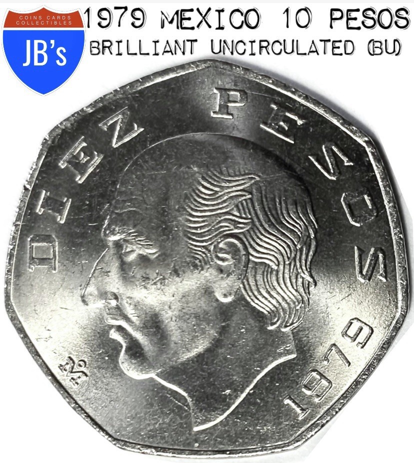 1979 Mexico Diez (Ten) Pesos Coin - BRILLIANT UNCIRCULATED (BU) | eBay