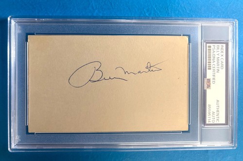 Billy Martin PSA DNA Signed 3x5 Index Card Autograph | eBay