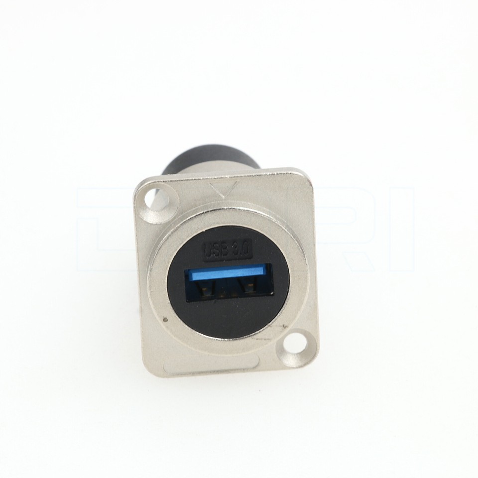2pcs D-Type USB 3.0 Female Panel Socket Panel Mount Coupler Pass ...