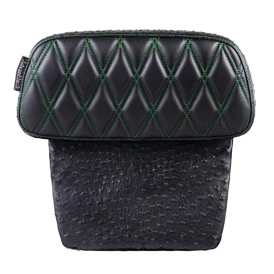Advanblack Raptor Small Backrest Pad Green Stitching Fits Harley ...