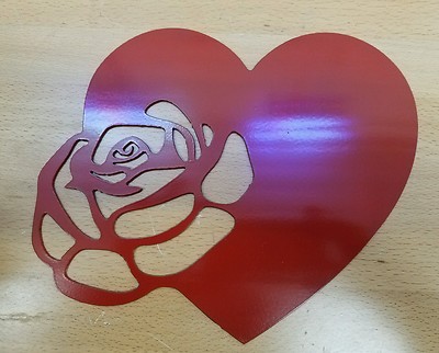 Heart/Rose metal wall art plasma cut decor gift idea valentines | eBay