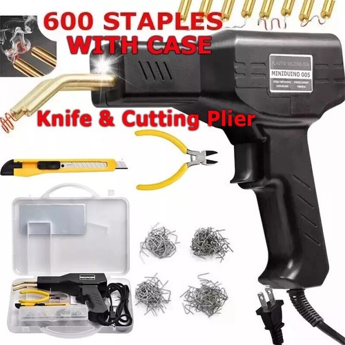Hot Stapler Car Bumper Fender Welder Gun Plastic Repair Kit +600 ...