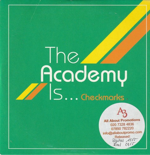 The Academy Is... - Checkmarks single track promo CD Fueled by ramen ...