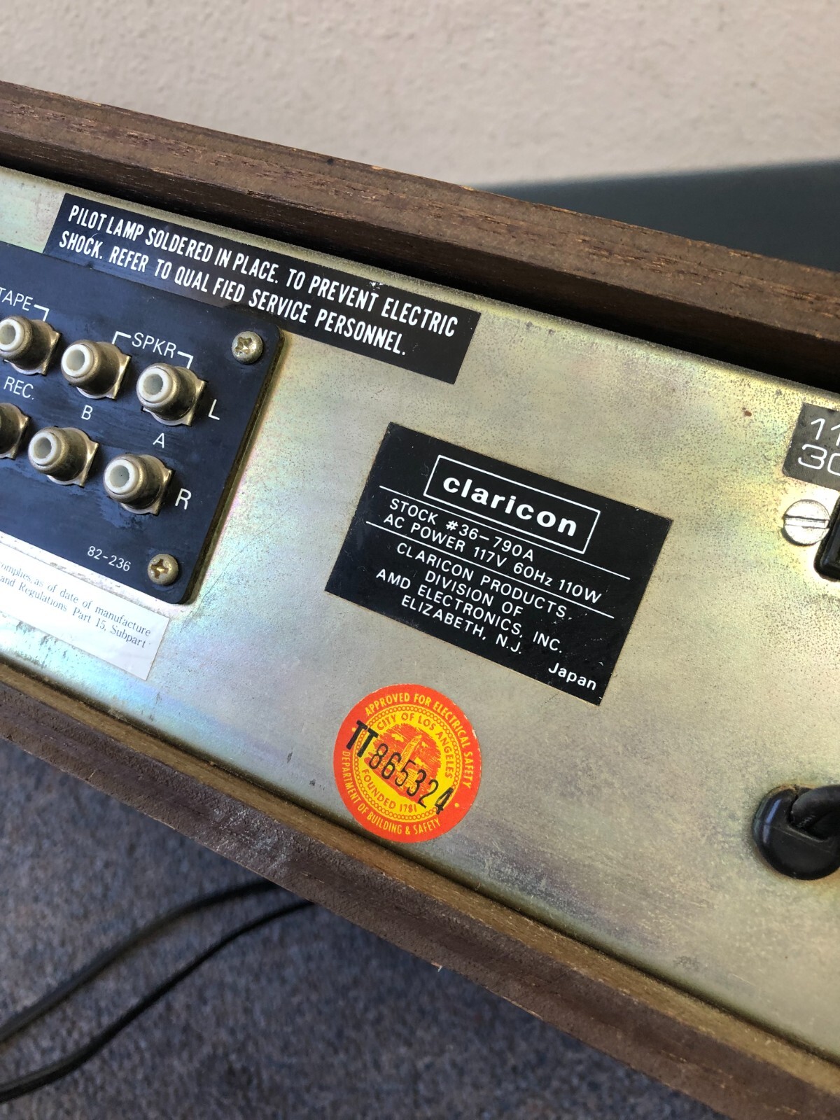 Claricon Model 36-790A AM - FM Stereo Tuner Radio Vintage Working | eBay
