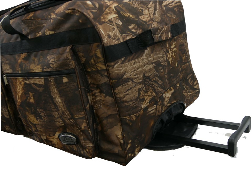 Real Tree Camo Hunting Rolling Duffle Bag in 22"/30"/36" with 3 Colors ...