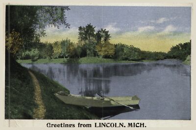 Vintage 1916 Lincoln Michigan Scenic Postcard with Handwritten Message ...