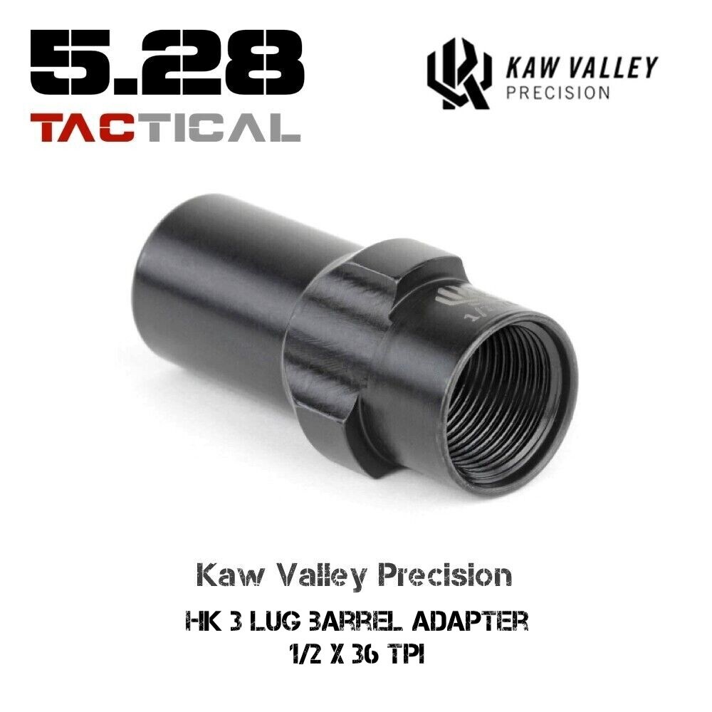 KAW Valley Precision 3 Lug Barrel Adapter - 1/2x36 for sale online | eBay