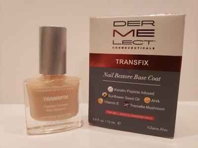 Dermelect - Transfix Nail Restore Base Coat - For Gel & Acrylic Damaged ...