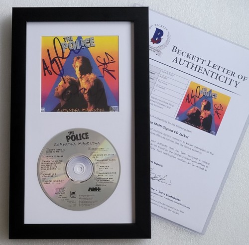 THE POLICE AUTOGRAPHED BECKETT COA LOA BAS CD DISPLAY SIGNED ANDY STING ...