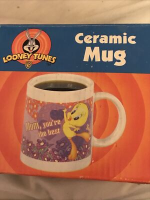New Looney Tunes Gift Mug Tweety Bird "Mom You’re The Best” 2000 in Box ...