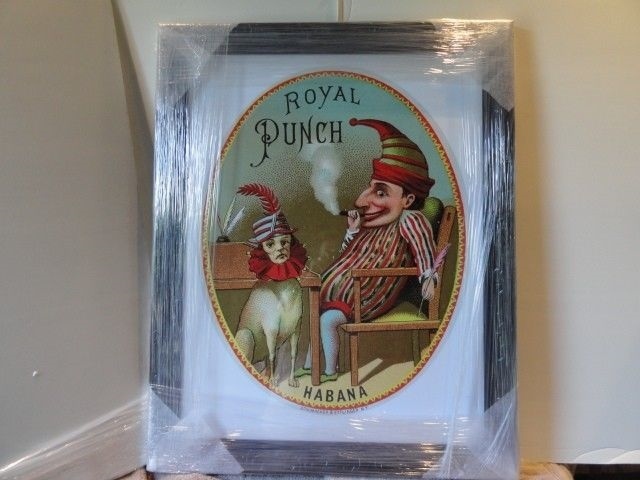 Royal Punch print signed and framed in shiny black frame. 35" x 28" x 1 ...