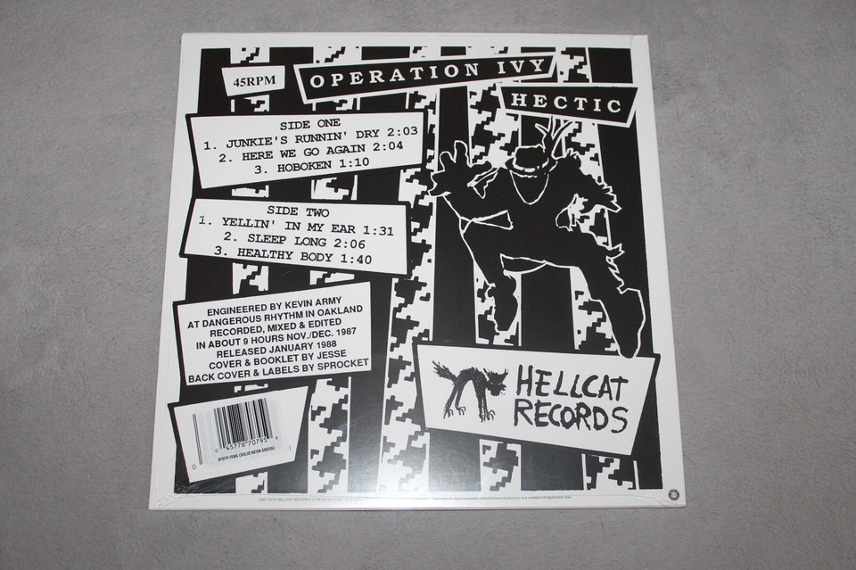 Operation Ivy Hectic EP NEW SEALED neon green vinyl record Hellcat ...