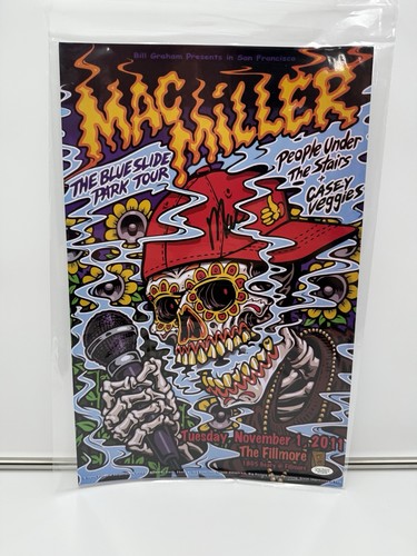 Mac Miller Autographed The Blue Slide Park Tour Concert Poster With COA ...