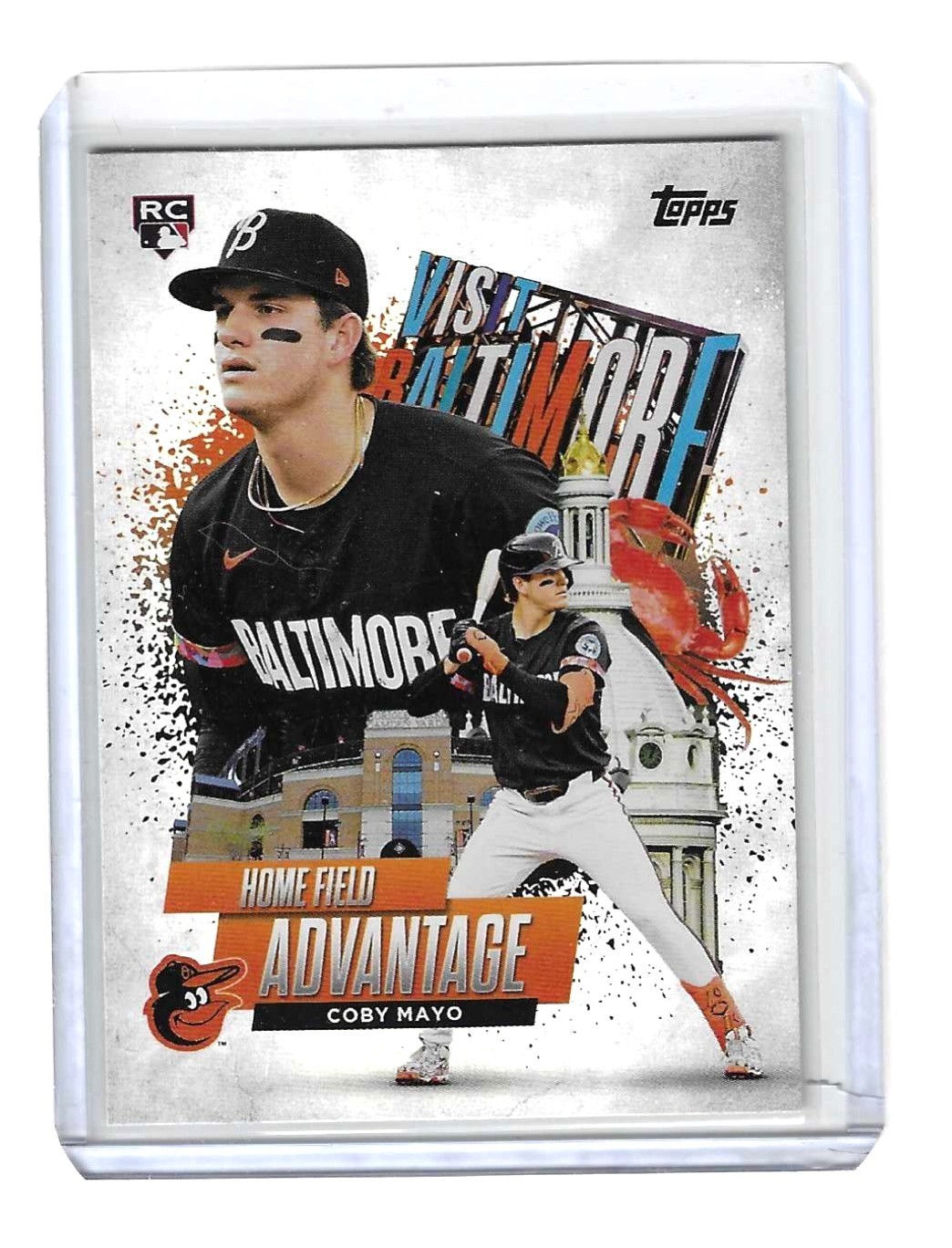 HOME FIELD ADVANTAGE COBY MAYO RC FOIL SP CARD 2025 TOPPS SERIES 1 ...