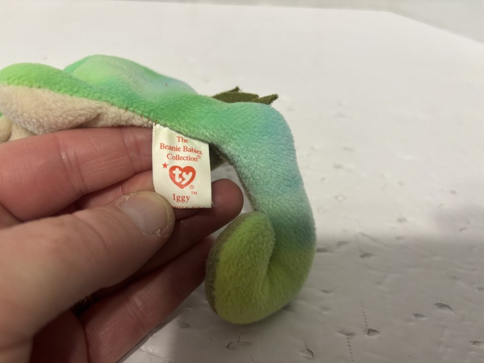 Ty Original Beanie Baby IGGY the Iguana 1997 & Ty McDonald's toy IGGY ...