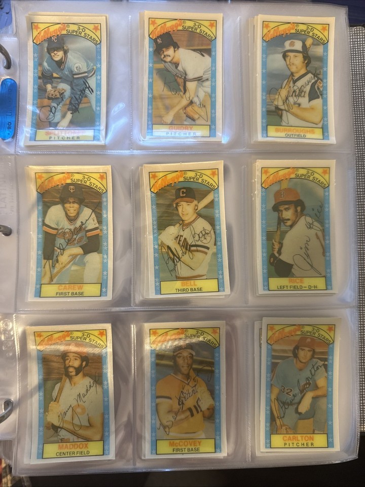 1979 Kellogg's 3-D Superstars Baseball Complete Set (60) HIGH GRADE ...