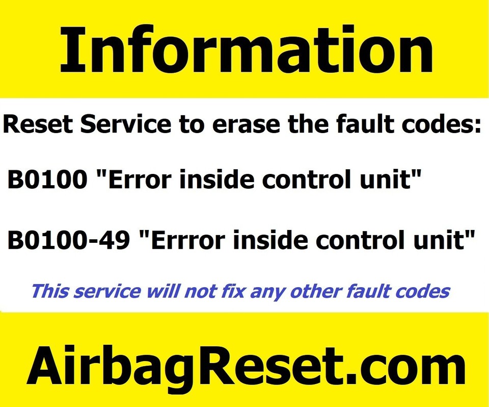 PEUGEOT BOXER AIRBAG MODULE REPAIR SERVICE for FAULT CODE B0100-49 ...