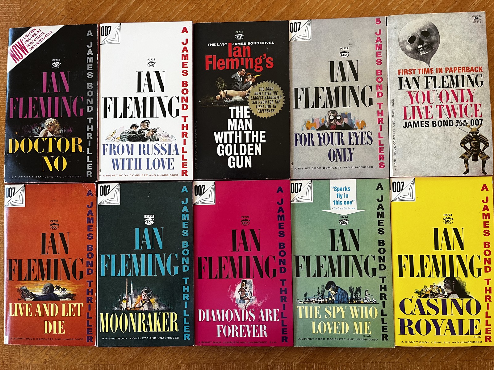 Vintage 1960's Signet Ian Fleming James Bond Paperbacks | eBay