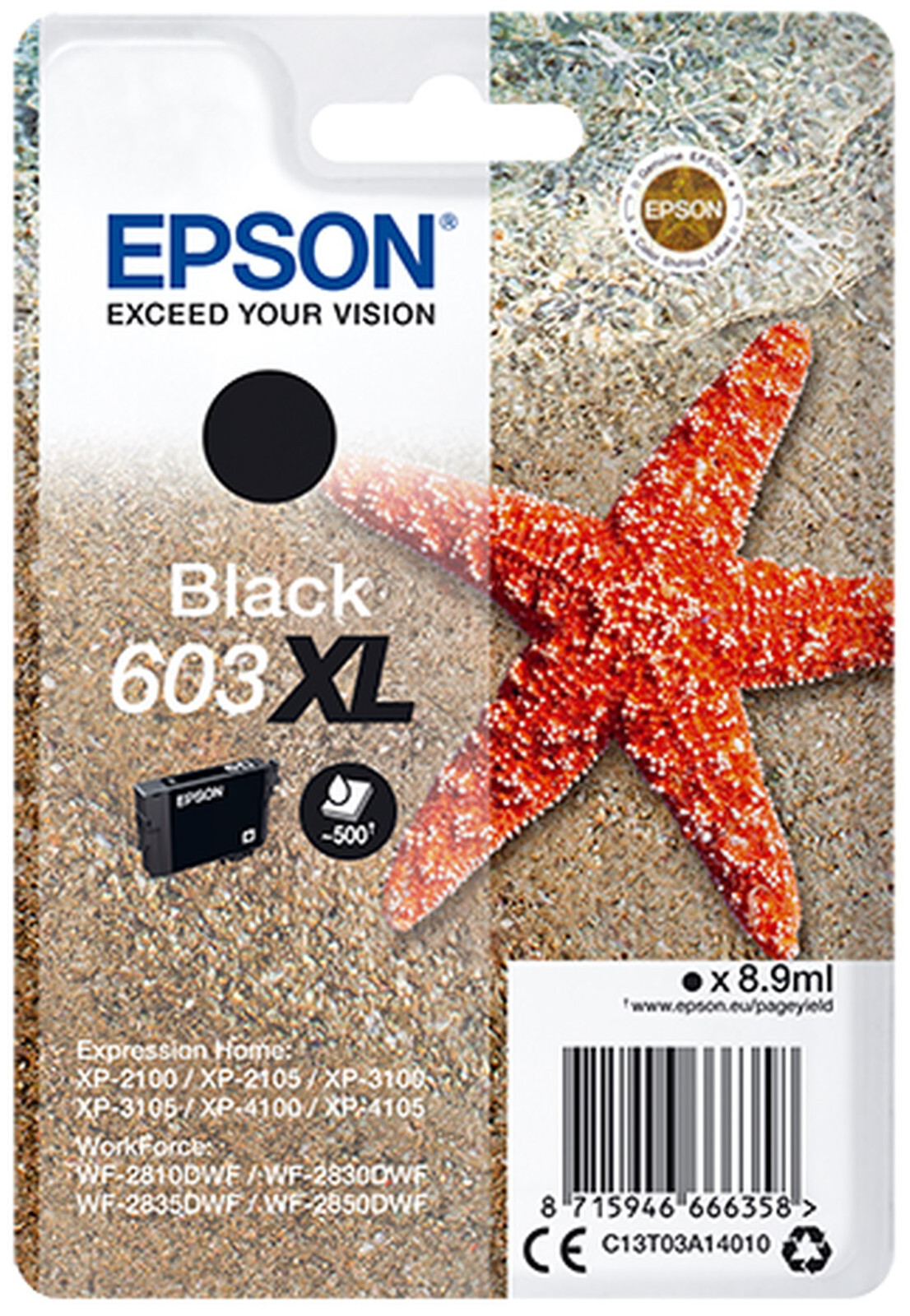 Genuine Epson 603, 603XL, Starfish Ink Cartridge XP2150 XP2155 XP3150 ...