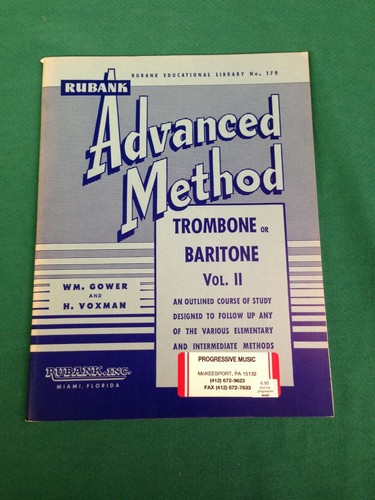 Rubank Advanced Method - Trombone or Baritone, Vol. 2 (Paperback) | eBay
