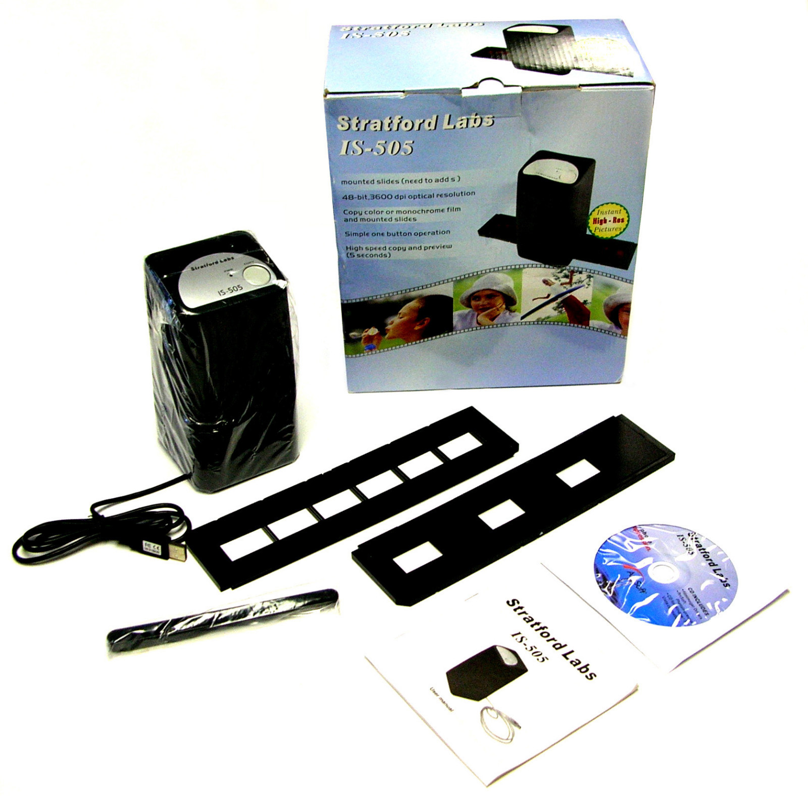 NEW STRATFORD LABS IS-505 SLIDES PHOTO FILM - COMPUTER DIGITAL SCANNER ...