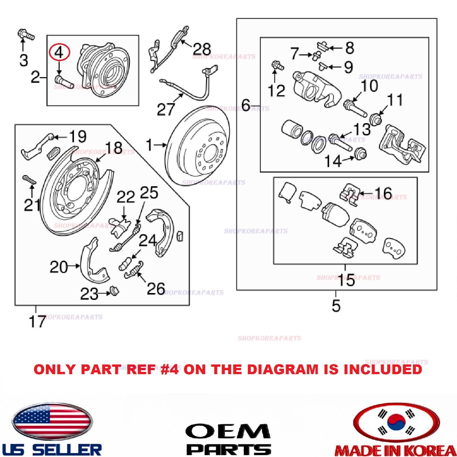 Genuine Hyundai Kia Wheel Stud ⭐OEM⭐ Hub Bolt *See compatibility ...