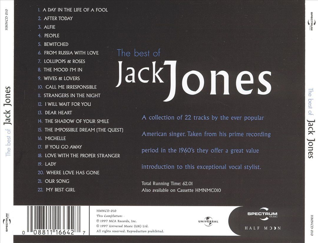 JACK JONES - BEST OF JACK JONES[UK IMPORT] NEW CD | eBay