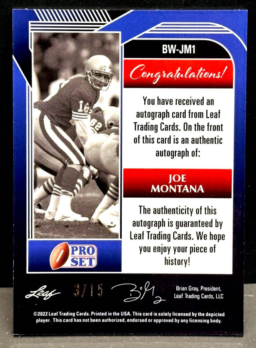 Joe Montana 2022 Leaf Pro Set Metal Auto Purple Mojo Joe Montana 2022 Leaf Pro Set Metal Auto Purple Mojo
