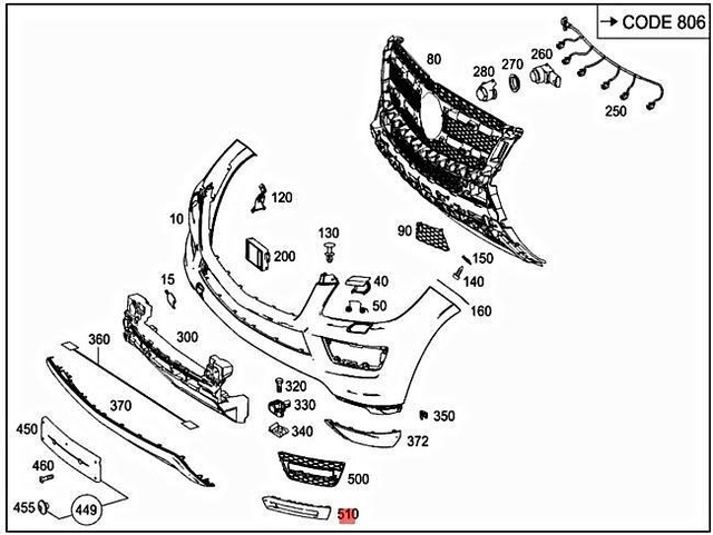 MERCEDES BENZ 1668851774 Genuine OEM Factory Original Bezel for sale ...