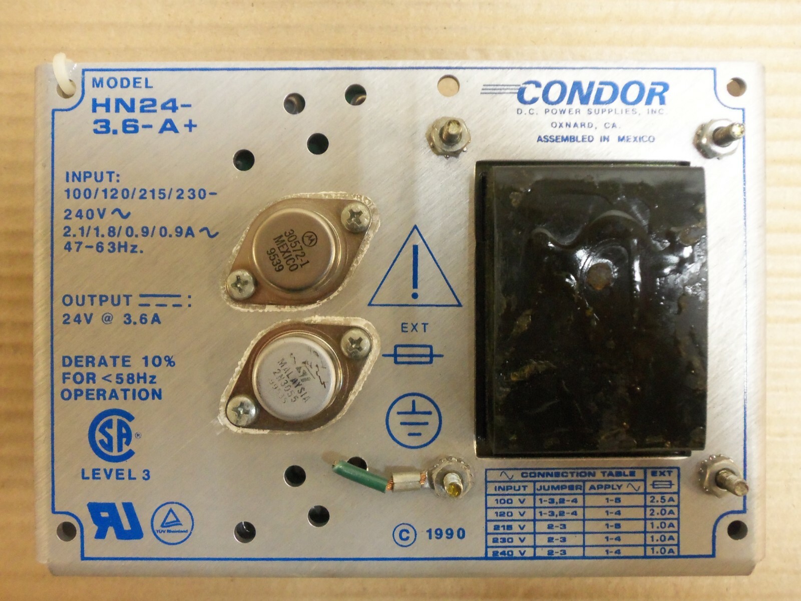 Condor Power Supply HN24-3.6-A+ 100/120/215/230-240v-ac 3.6a 240v | eBay