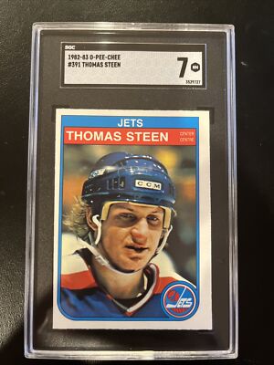 1982-83 OPC Hockey #391 Thomas Steen Rookie RC SGC 7 | eBay