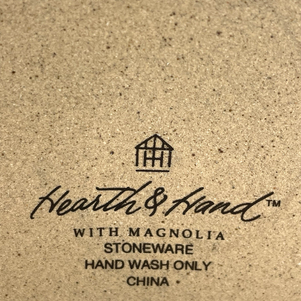 Short Fat Stoneware Canister Cream White Flared Brim Hearth & Hand with ...