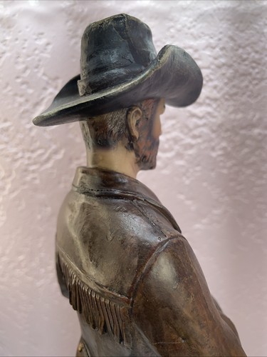 Western Cowboy Gun Slinger Duster Hand Painted 16" Figure | eBay