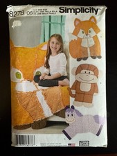 S8278 Sewing Pattern Simplicity 8278 Rag Quilt Horse Monkey Fox ...