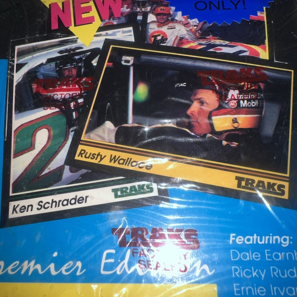 1991 Traks Nascar Race Cards Premier Edition Hobby Box Factory Sealed ...