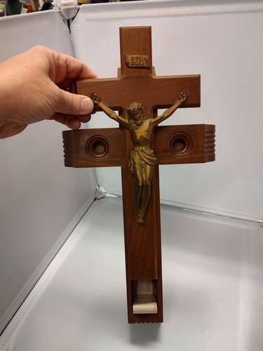 Crucifix Sick Call Kit Exorcism Last Right Holy Water Catholic Priest ...