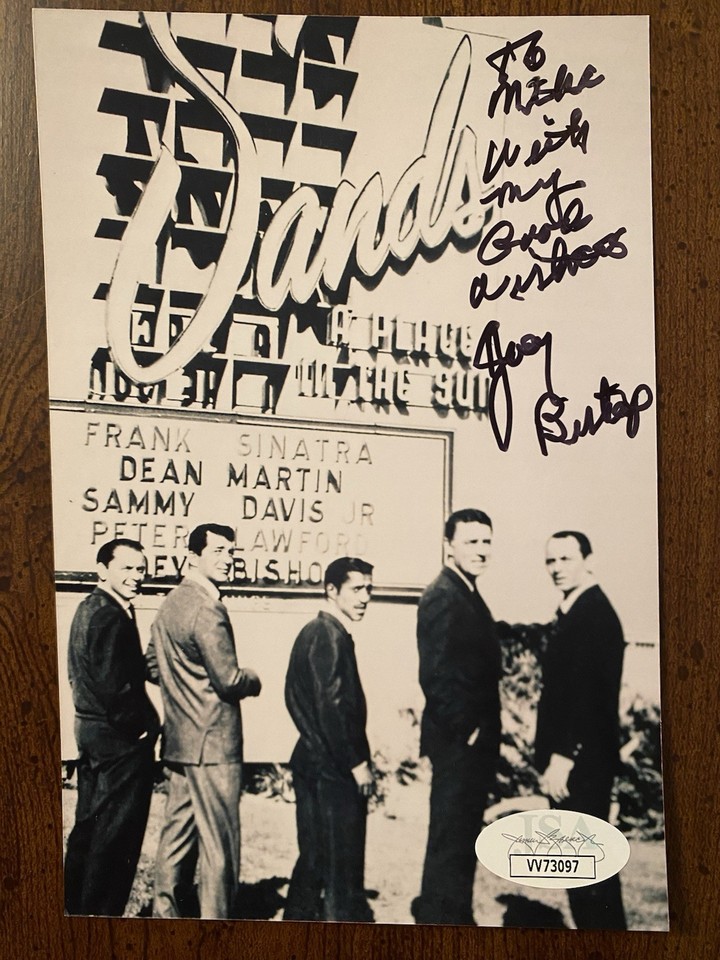 Joey Bishop Signed Autographed Rat Pack Photo With JSA COA Double ...