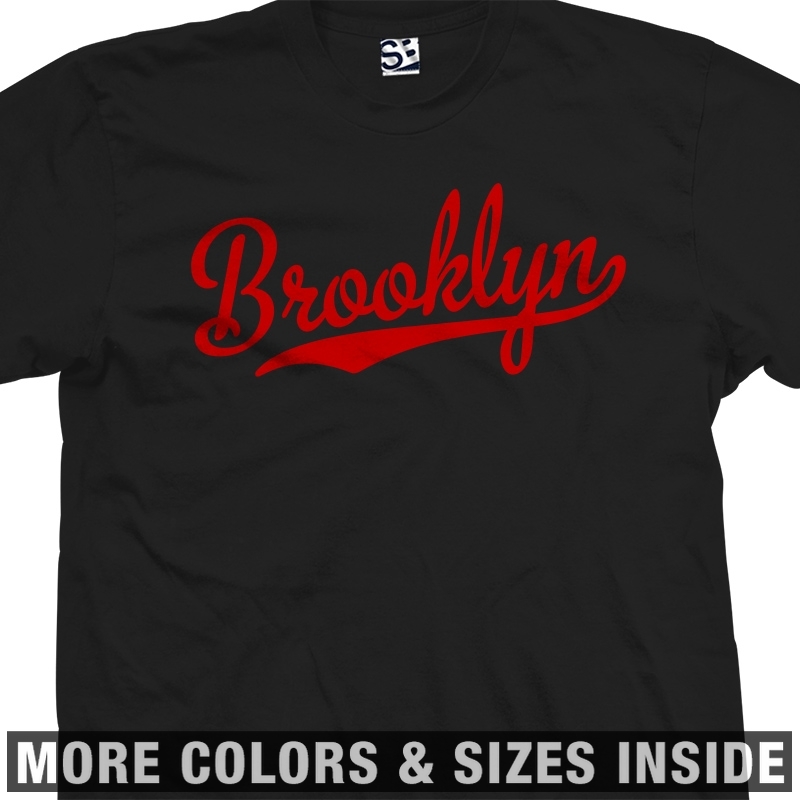 Brooklyn Script T-Shirt Baseball Jersey Sports Team BKLYN Gift Logo ...