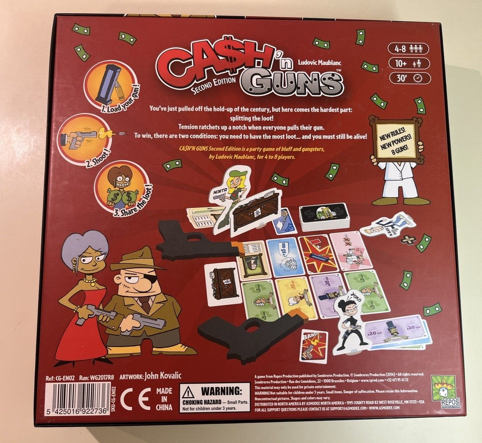 Cash 'n Guns Second Edition Board Game Ludovic Maublanc Repos Complete ...