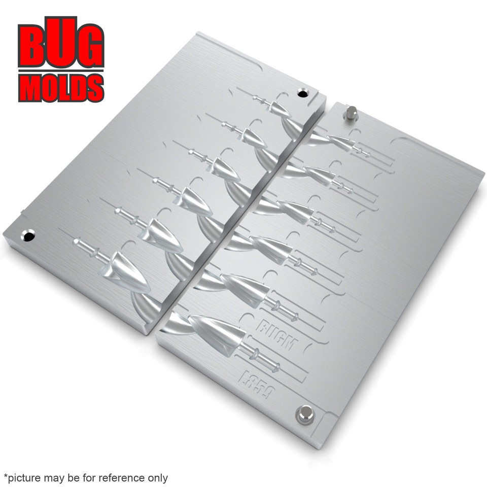 Fishing Sinker Mold Aluminium Fishing Mold Lure making Lead Molds Jig ...