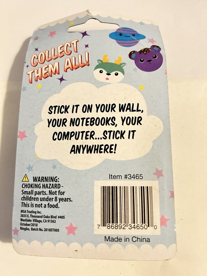 SKWISHY SQUISHY FIDGET PHONE TABLET WATER BOTTLE STICKERS PLANET SPACE ...